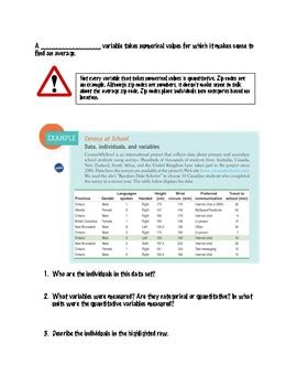 AP Statistics Notes Introduction Chapter 1 Exploring Data