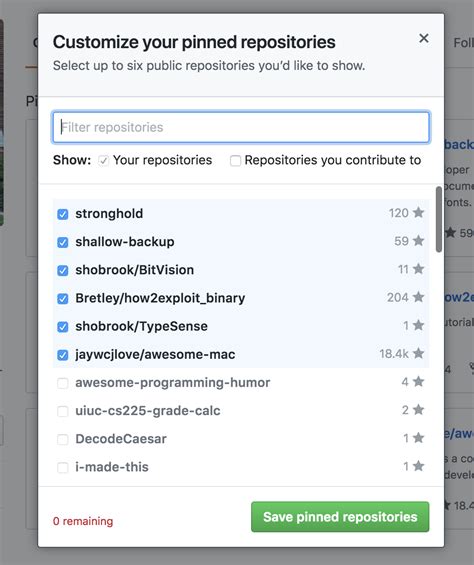 Pinned Repository Selection Scrolling Broken In Firefox · Issue 1301 · Refined Githubrefined