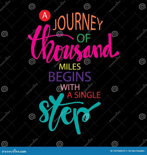 A Journey Of A Thousand Miles Begins With A Single Step Stock Illustration Illustration Of