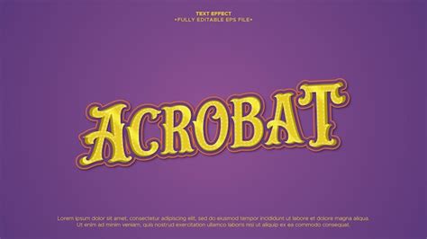 Premium Vector Acrobat 3d Text Effect