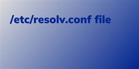 Etc Nf Nameserver Configuration Linux Audit