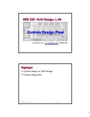 Understanding Custom Design Flow In VLSI Tradeoffs Methods Course Hero