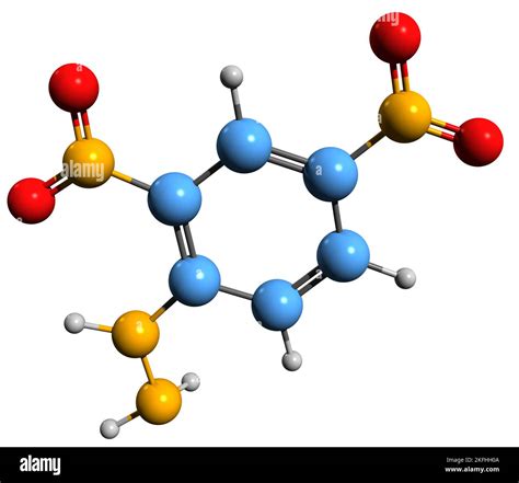 3d Image Of Dinitrophenylhydrazine Skeletal Formula Molecular Chemical Structure Of Borches