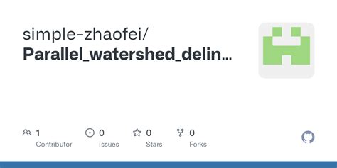github simple zhaofei parallel watershed delineation algorithm