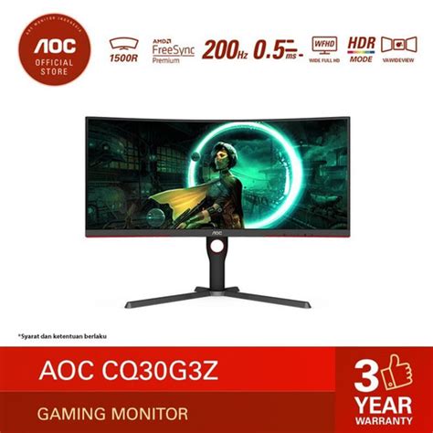 Jual Monitor Aoc Led Cq G Z Va Ms Qhd Hz Freesync Jakarta Pusat Printerpedia