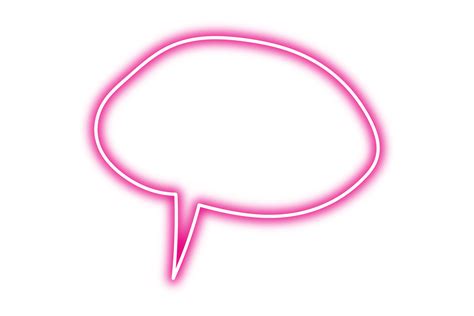 Neon Chat Bubble Png Glowing Speech Bubble On Transparent Background 31130253 PNG