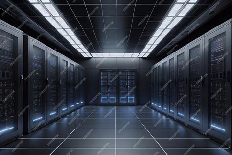 ai computer data center render premium ai generated image