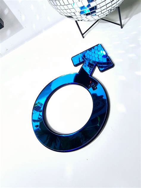 Female Male Transgender Sex Symbol Mirror Man Woman Trans Lgbtq Wall