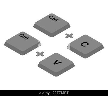 Copy Paste Ctrl C Ctrl V Stock Vector Image Art Alamy