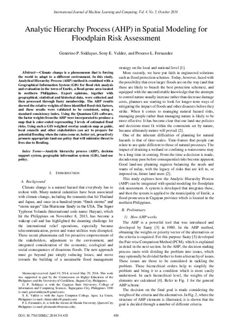 pdf analytic hierarchy process ahp in spatial modeling for