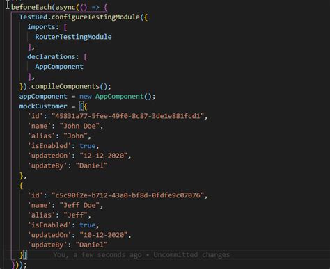 Angular Jasmine Testing Foreach And Getting Cannot Read Property