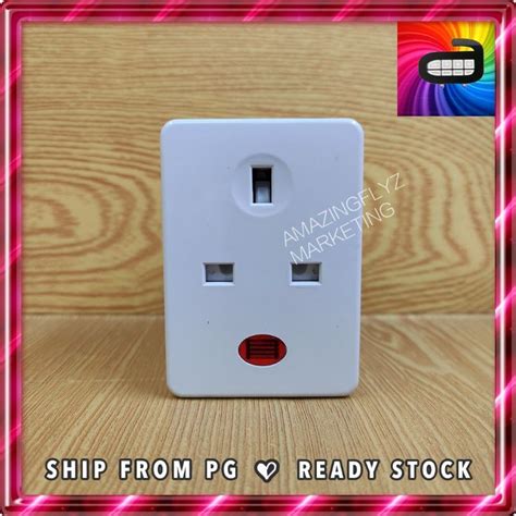 13A 3 Way Adaptor With Neon Shopee Malaysia