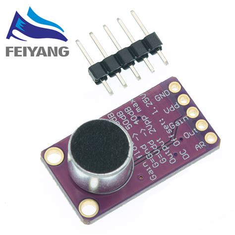 Max9814 Microphone Agc Amplifier Board Sound Sensor Module Auto Gain
