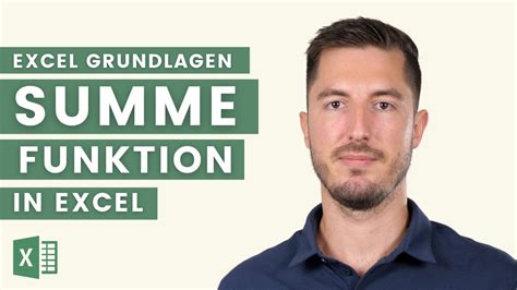 Die Summe Funktion Erklärt Mit Beispielen Excel Grundlagen Tutorial