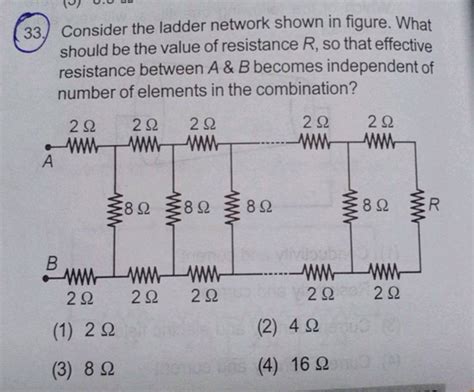 Consider The Ladder Network Shown In Figure What Should Be The Value Of
