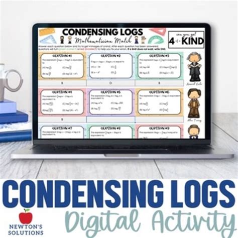 Properties Of Logs Condensing Logarithms Digital Activity Tpt