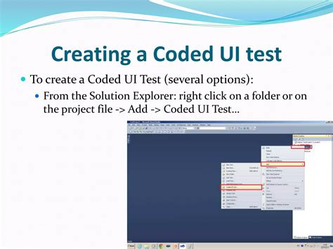 Coded Ui Lesson 4 Coded Ui Test PPT