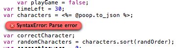 Json Rails Parse Error In Javascript Stack Overflow