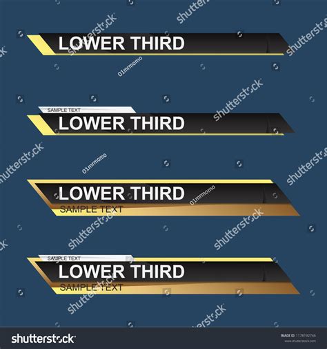Lower Third Design Template Vector Illustration Stock Vector Royalty Free 1178192746