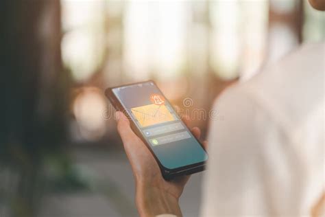 The Smartphone And The Bell Icon Show Notifications Of New Messages Internet Application