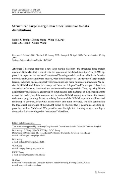 pdf structured large margin machines sensitive to data distributions