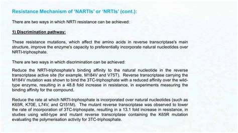Reverse Transcriptase Inhibitors And Their Resistance Pptx Genetics Science