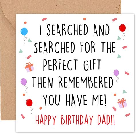Dad Birthday Cards Card Funny Birthday Card Dad From Son Daughter