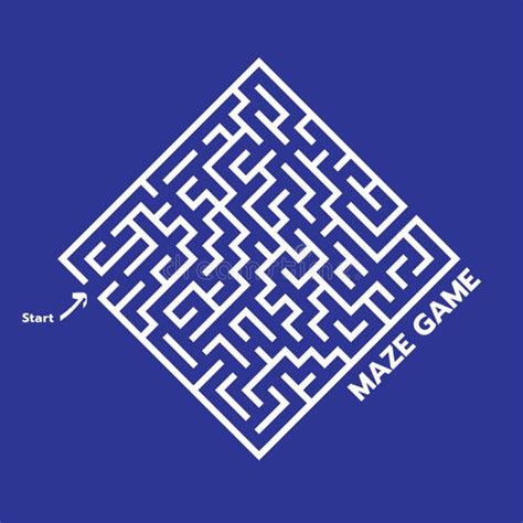 Labyrinth Game Way Square Maze Simple Logic Game With Labyrinths Way