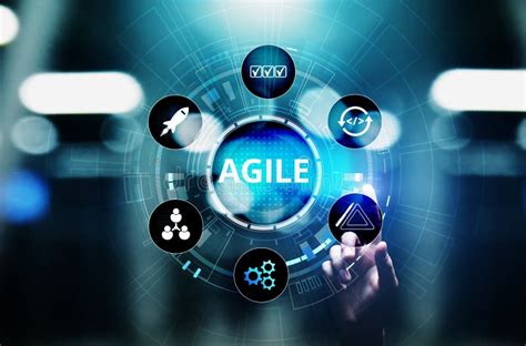 Agile Development Methodology Concept On Virtual Screen Technology Concept Stock Image Image