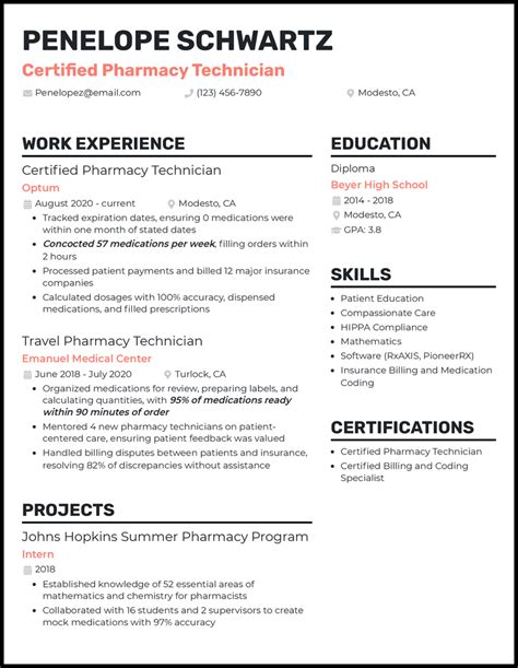 5 Certified Pharmacy Technician Resume Examples In 2025