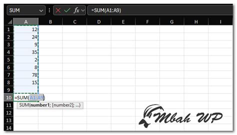 Cara Menggunakan Fungsi SUM Di Excel