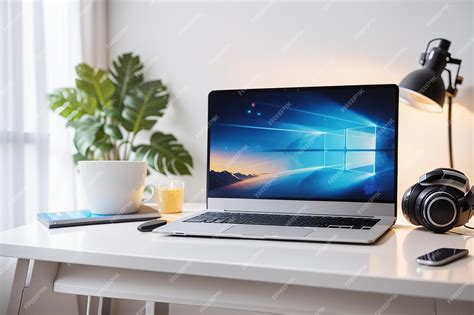 Premium Ai Image Mockup Balnk Screen Laptop Computer And Gadget On