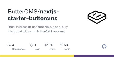Github Buttercmsnextjs Starter Buttercms Drop In Proof Of Concept