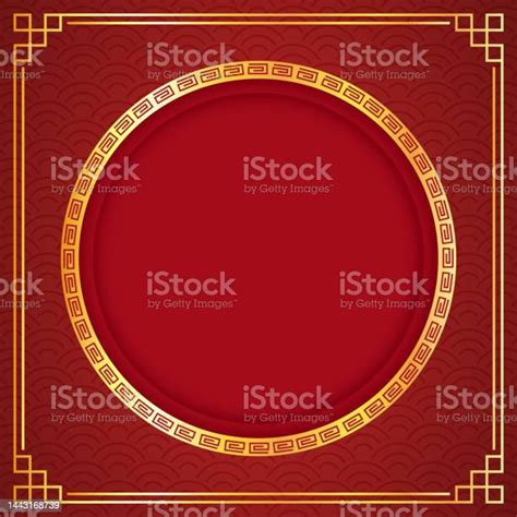 2023년 새해 복 많이 받으세요 쇼 제품에 대 한 원과 중국 새해 배너 인사말 카드 빨간색 배경에 랜턴이 있는 중국 프레임 2023년에 대한 스톡 벡터 아트 및 기타