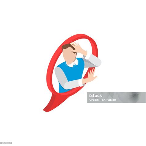 캐릭터 얼굴의 3d 등각 투영 평면 벡터 그림입니다 항목 4 개에 대한 스톡 벡터 아트 및 기타 이미지 개 대화 풍선 문자