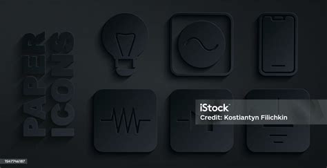 전자 회로 휴대폰 저항기 전기 기호 접지 Ac 전압 소스 및 크리에이티브 램프 조명 아이디어 아이콘에 다이오드를 설정합니다 벡터 에어컨에 대한 스톡 벡터 아트 및 기타