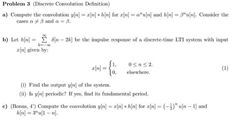Solved Problem Discrete Convolution Definition A Chegg