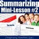 Summarizing Mini Lesson 2 By Team Tom TPT