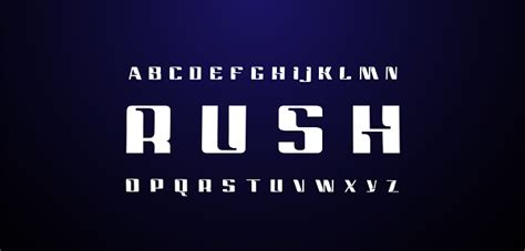 추상 디지털 현대 알파벳 글꼴입니다 타이포그래피 기술 일렉트로닉 댄스 뮤직 미래 창조적 인 글꼴 벡터 일러스트 Dj에 대한 스톡 벡터 아트 및 기타 이미지 Istock