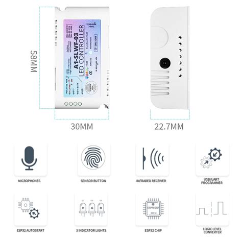 wled esp32 rf433 music addressable led strip controller 42 off