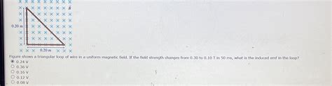 Solved Figure Shows A Triangular Loop Of Wire In A Uniform Chegg Com
