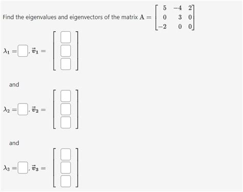 Solved Find The Eigenvalues And Eigenvectors Of The Matrix Chegg