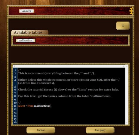 Lost At Sql The Game