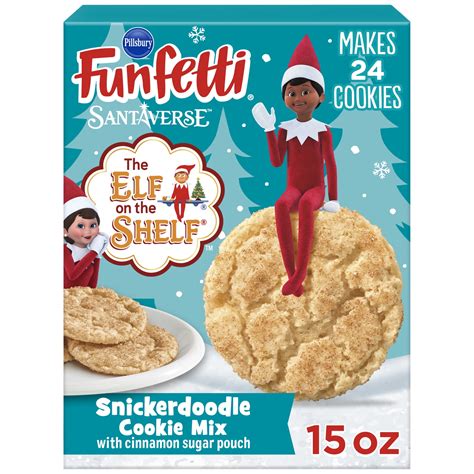 Pillsbury Funfetti The Elf On The Shelf Snickerdoodle Cookie Mix 15 Oz Box
