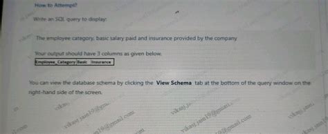 How To Attempt Write An Sql Query To Display Studyx