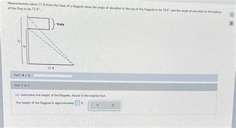 Solved Part B Determine The Vertical Width Of The Flag