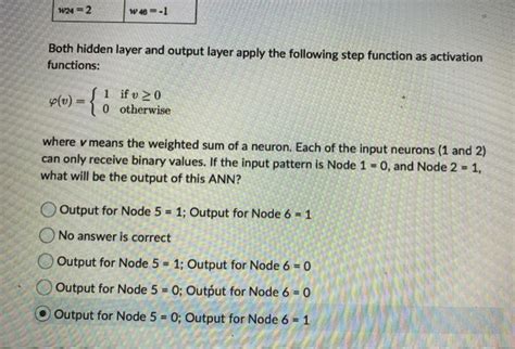 Solved Following Diagram Shows A Simple Artificial Neural Chegg