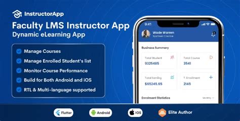 Faculty Lms Instructor App Elearning Management System Flutter App