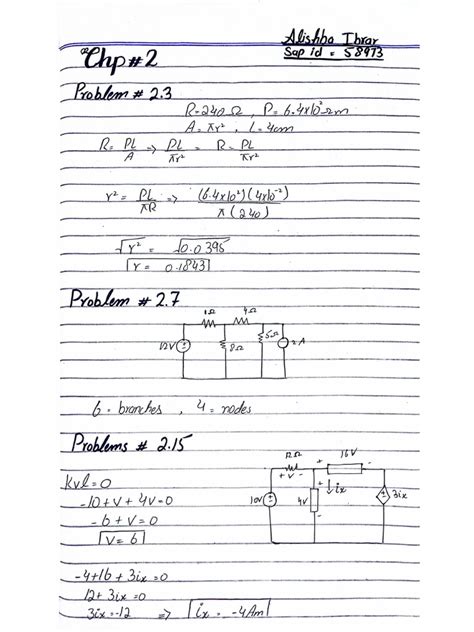 Electric Circuits Assignment 1 Pdf
