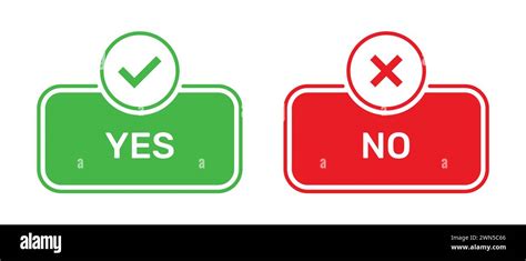 Yes And No Buttons With Right And Wrong Symbols Check Box Icon With Right And Wrong Symbols